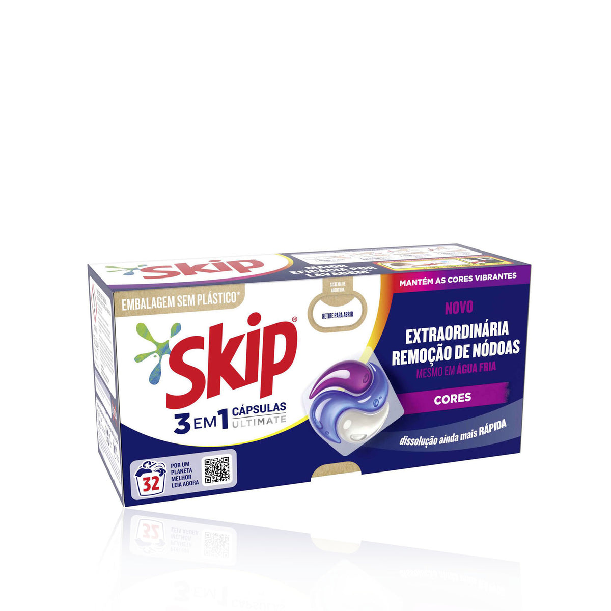 Skip Detergente para Lavadora en Cápsulas 3 en 1 Ultimate Colors 32 Cá